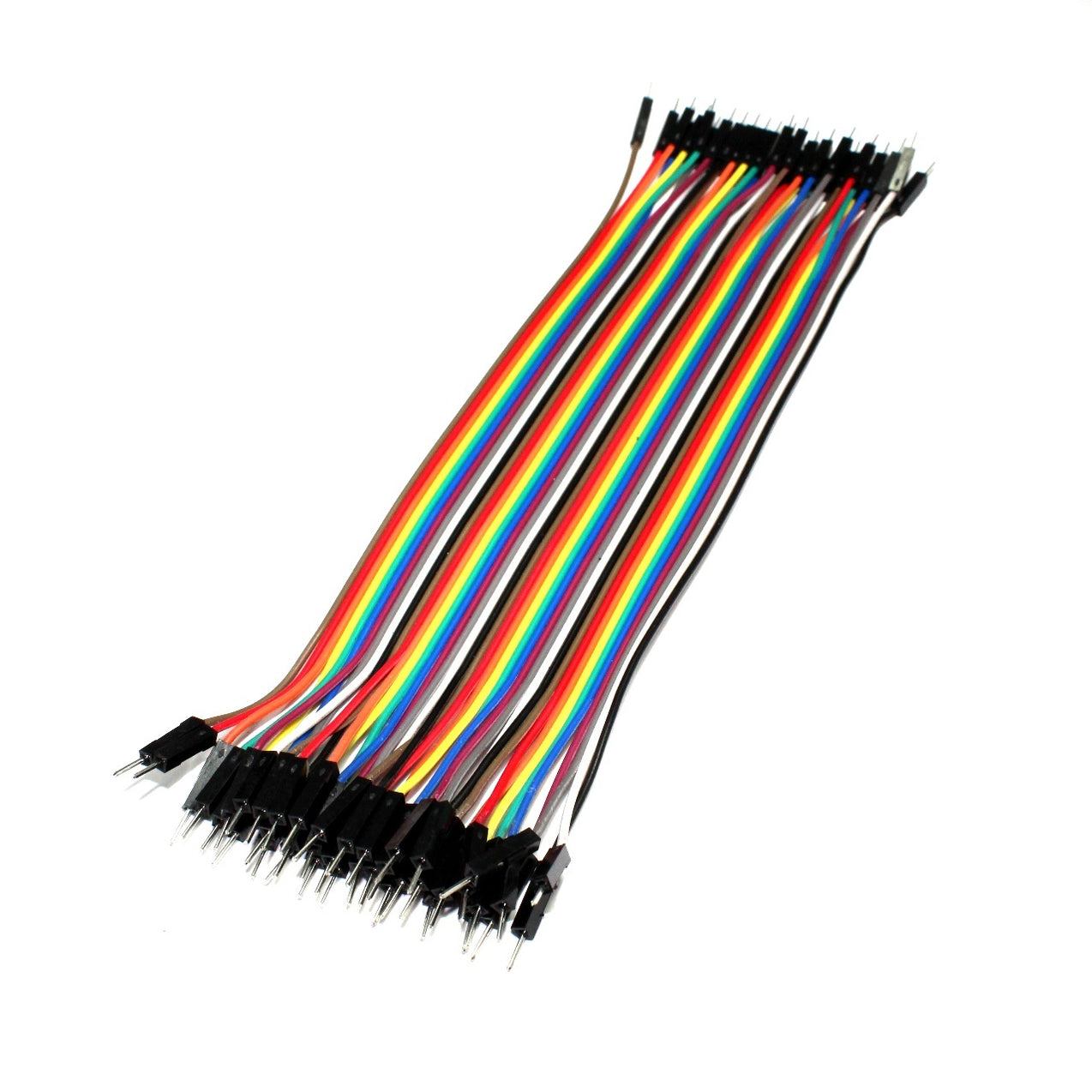40 Cables Dupont Macho a Macho 20 cm — Talos Electronics